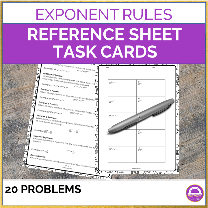 Exponent Rules Free Reference Sheet Worksheet Exponent Rules Free Reference Sheet Worksheet