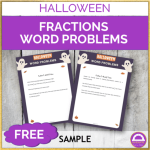 FREE Halloween Fractions Word Problems