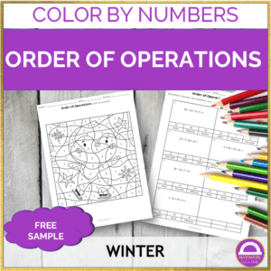 Engaging Math Activity: Order of Operations Color by Number.